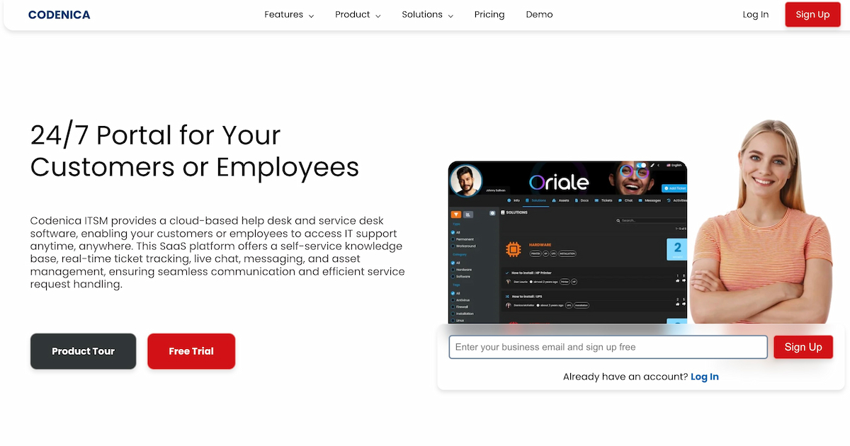 24/7 Customer and Employee Portal | Codenica